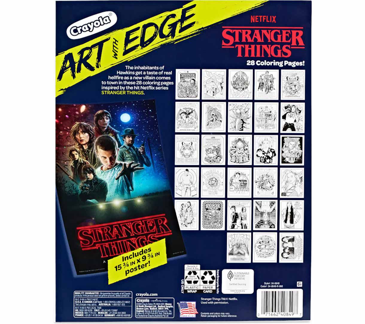 stranger things coloring pages