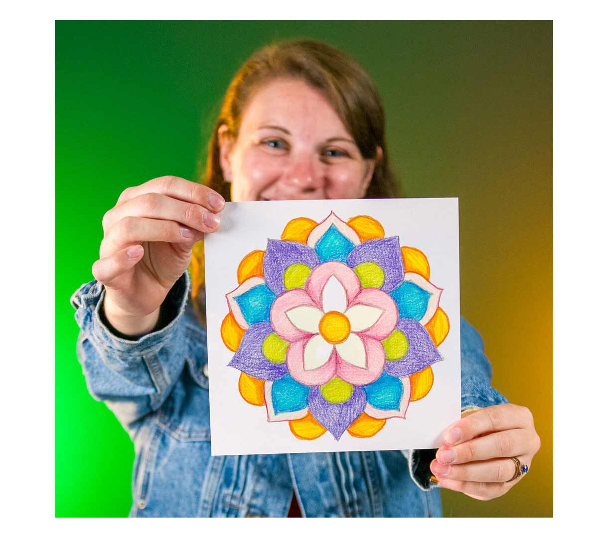 how to draw a mandala with chalk