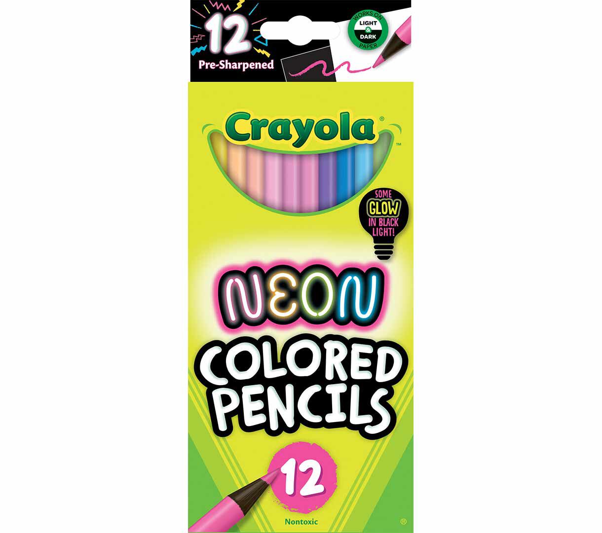 how to draw neon lights with colored pencils