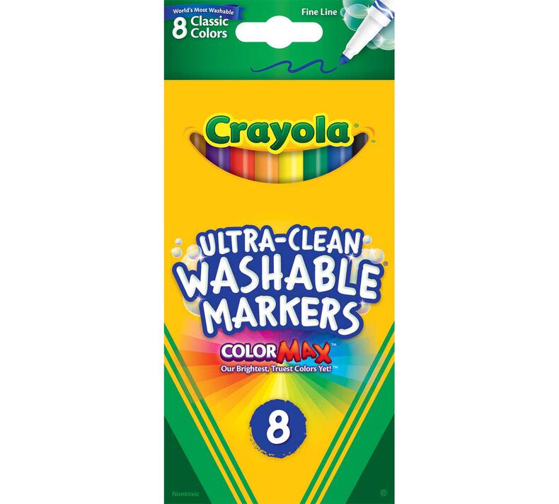 Ultra Clean Washable Fine Line Markers 8 Count Crayola