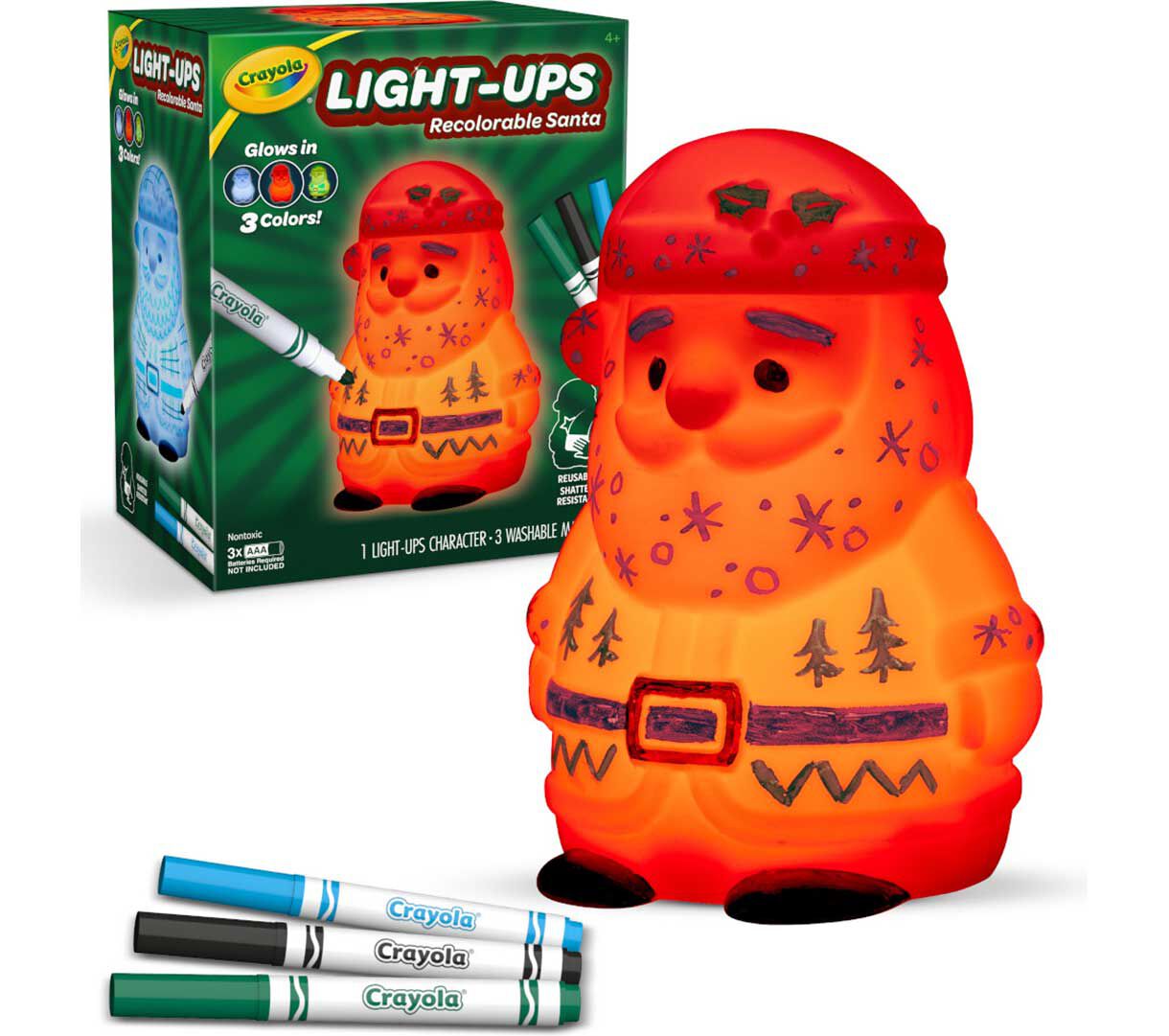 Crayola Light-Ups Recolorable Santa Toy & Decor | Crayola
