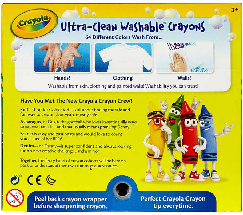 Bulk Crayola Ultra Clean Washable Crayons 64 Count 2 Pack Crayola