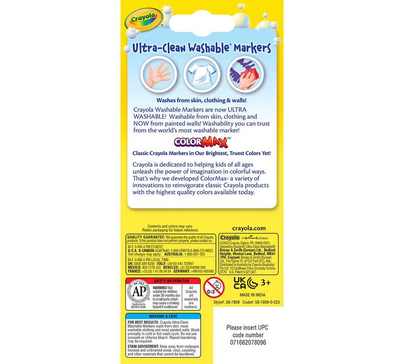 Ultra Clean Washable Fine Line Markers 8 Count Crayola