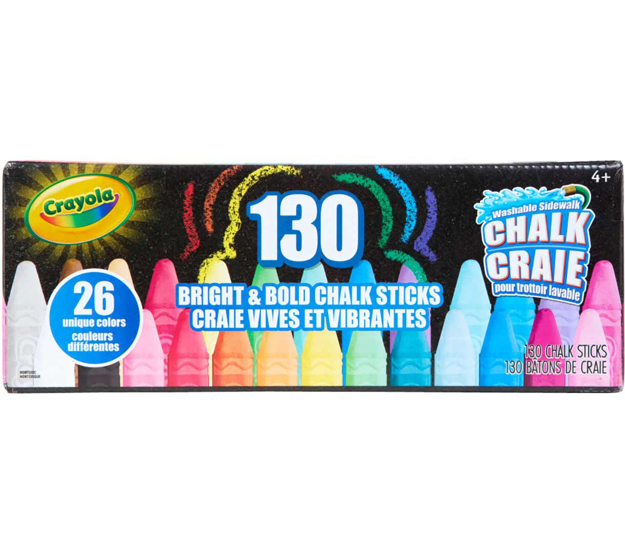 Crayola Washable Sidewalk Chalk - 130 Chalk Sticks | Crayola