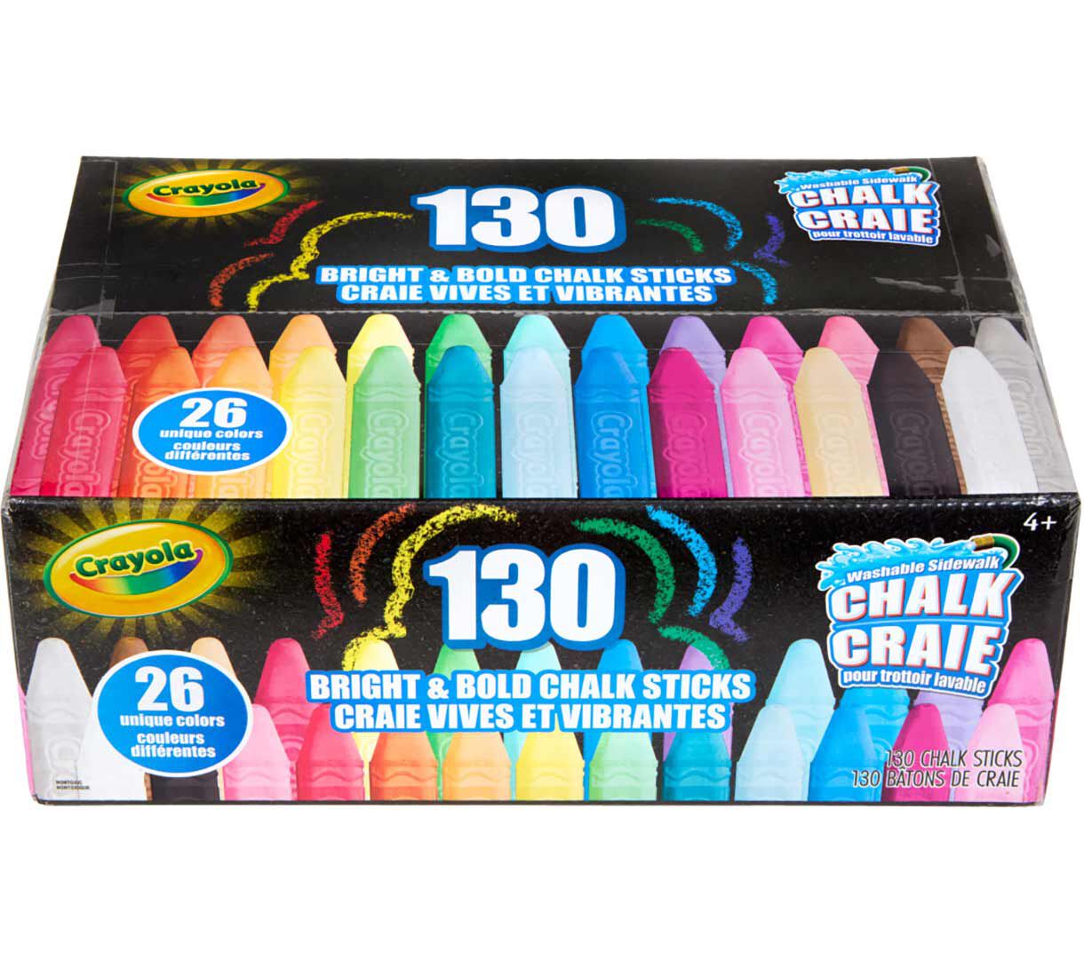 Crayola Washable Sidewalk Chalk - 130 Chalk Sticks | Crayola