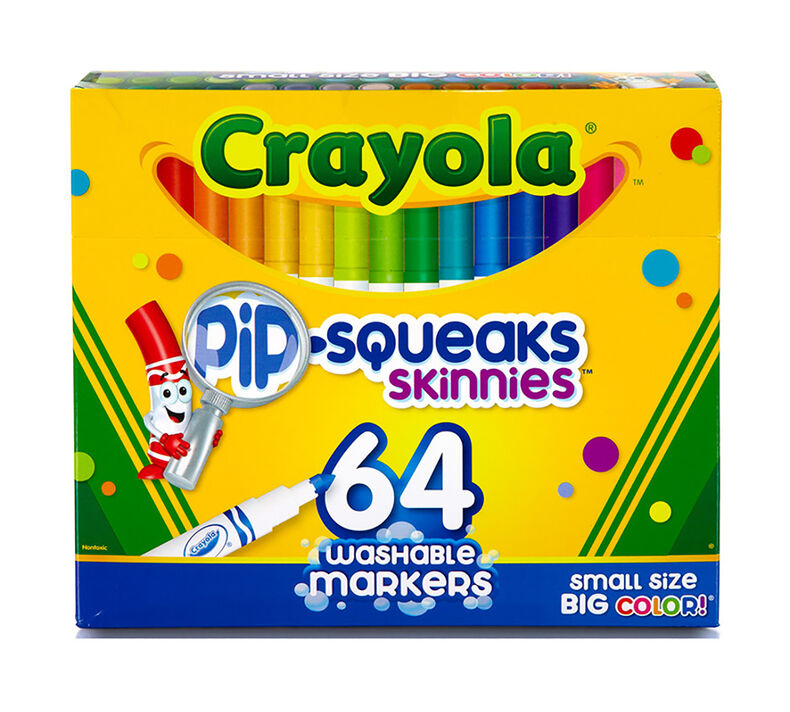Crayola Pip-Squeaks Skinnies 64 Ct Washable Markers | Crayola Crayola Pip-Squeaks Skinnies 64 Ct Washable Markers | Crayola