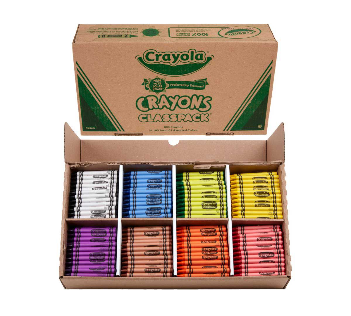 Classic Crayola Crayons Classpack, 800 Count, 8 Colors | Crayola