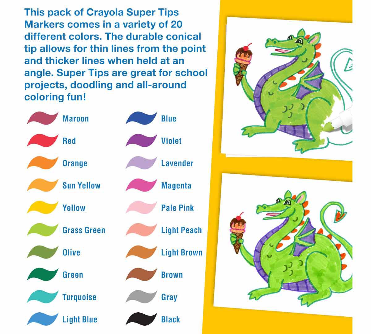 Washable Super Tips, 20 count | Crayola