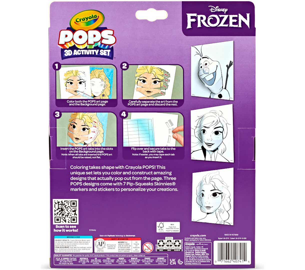 crayola mini coloring pages frozen