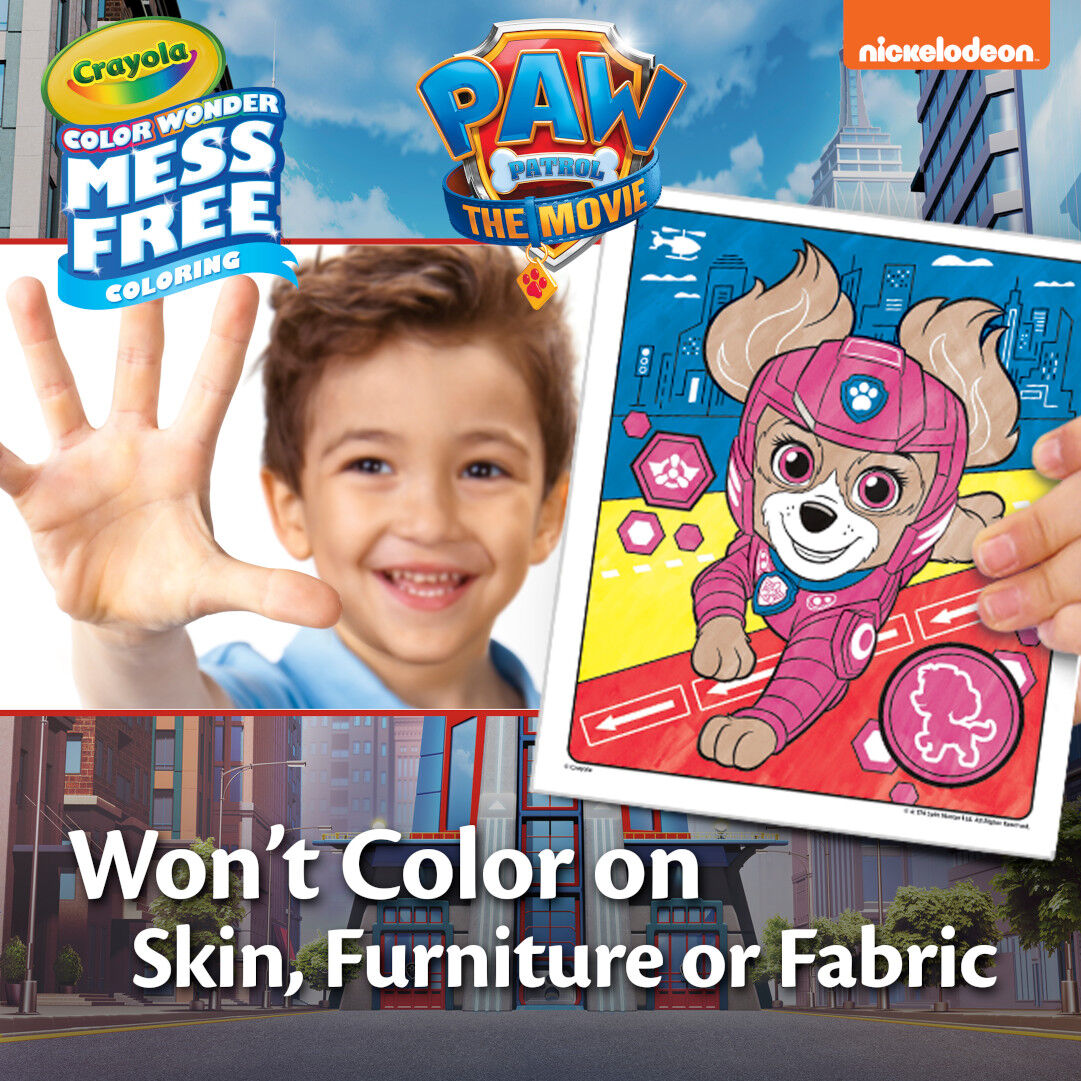 crayola color wonder paw patrol superpups coloring pages and markers
