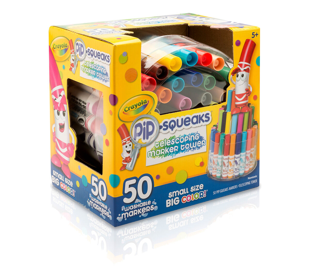 Pip-Squeaks Telescoping Marker Tower 50ct | Crayola