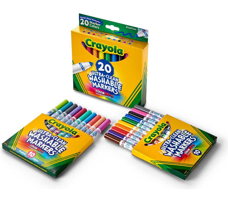 Ultra Clean Broad Line Washable Markers 20ct Crayola
