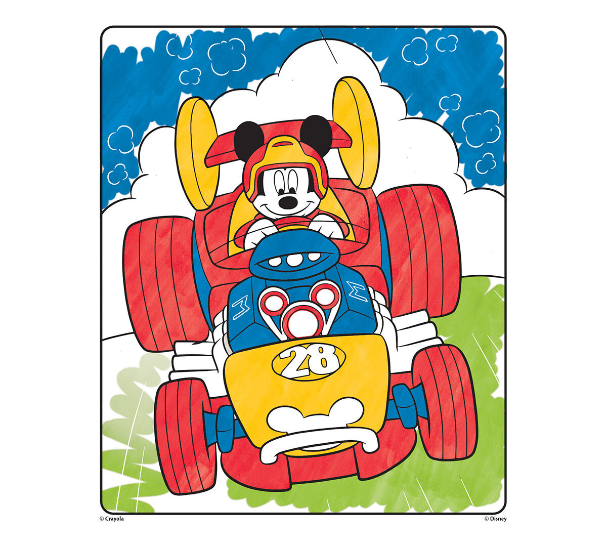 mickey mouse roadster coloring pages