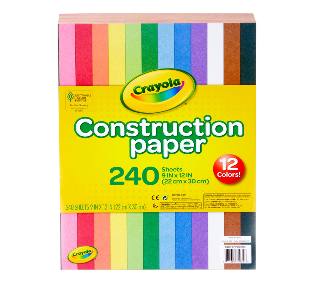 Construction Paper 240 Count School Supplies Crayola Crayola